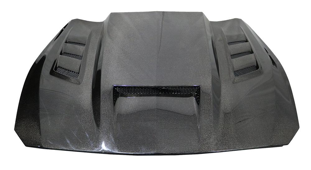 2024-2026 Ford Mustang 2DR Terminator Style Double Sided Carbon Fiber Hood